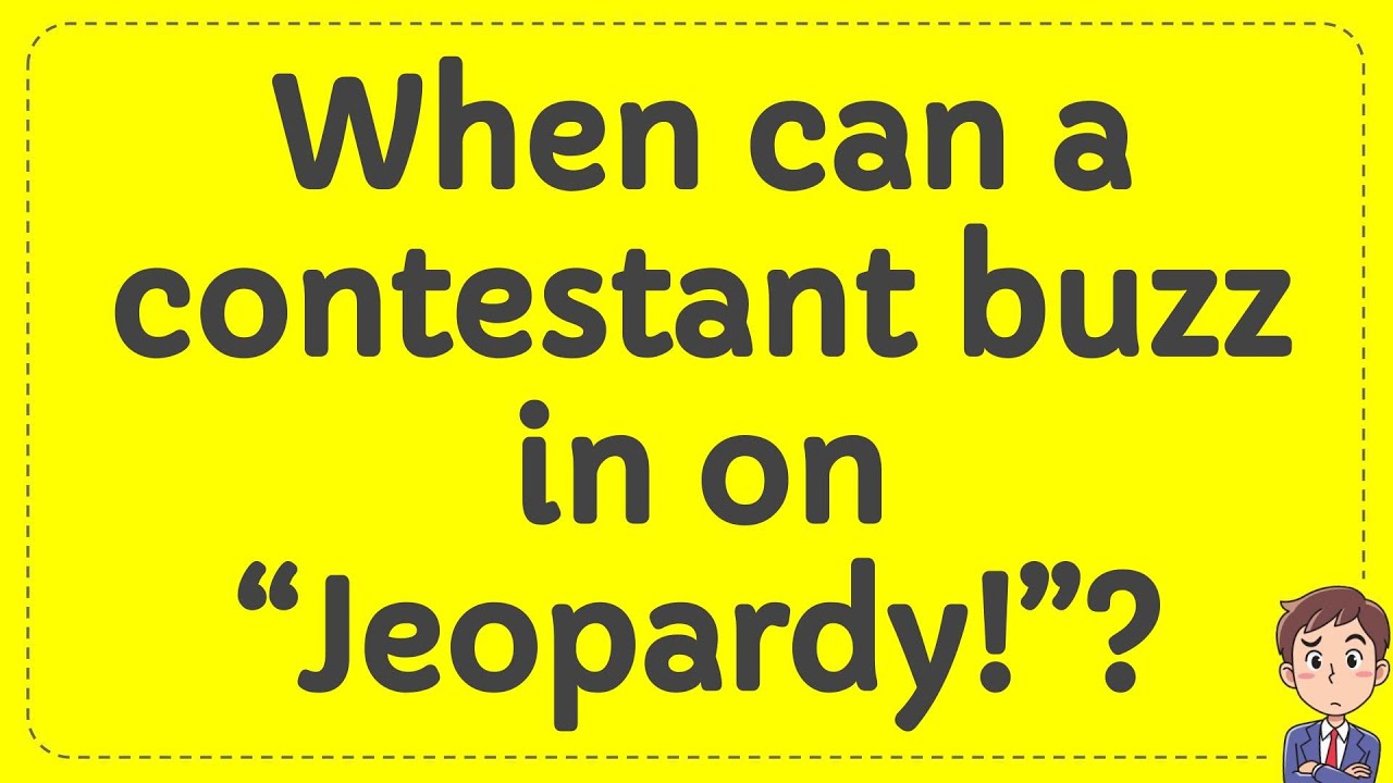 When can a contestant buzz in on “Jeopardy!”? | Answer - YouTube