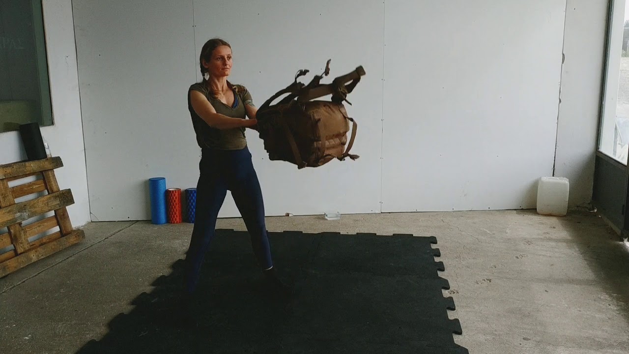 Swing with backpack - YouTube