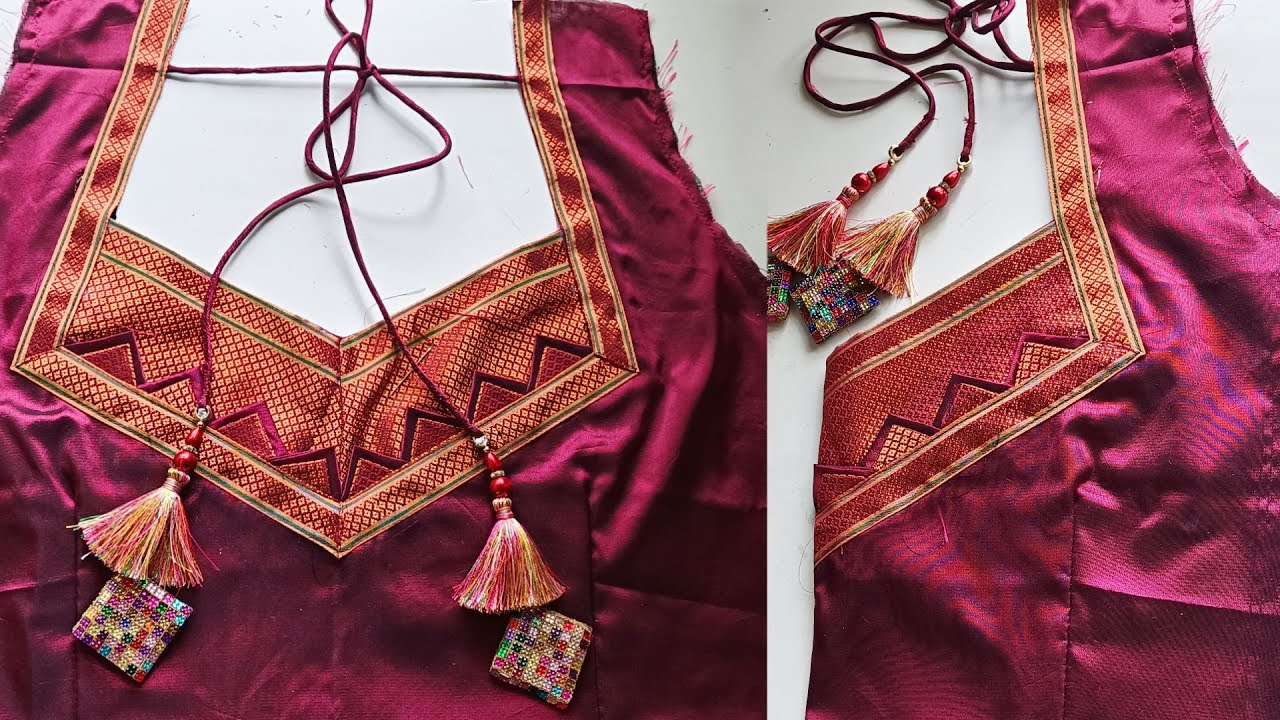 Simple And Easy Blouse Design Cutting And Stitching | Latest Back Neck ...