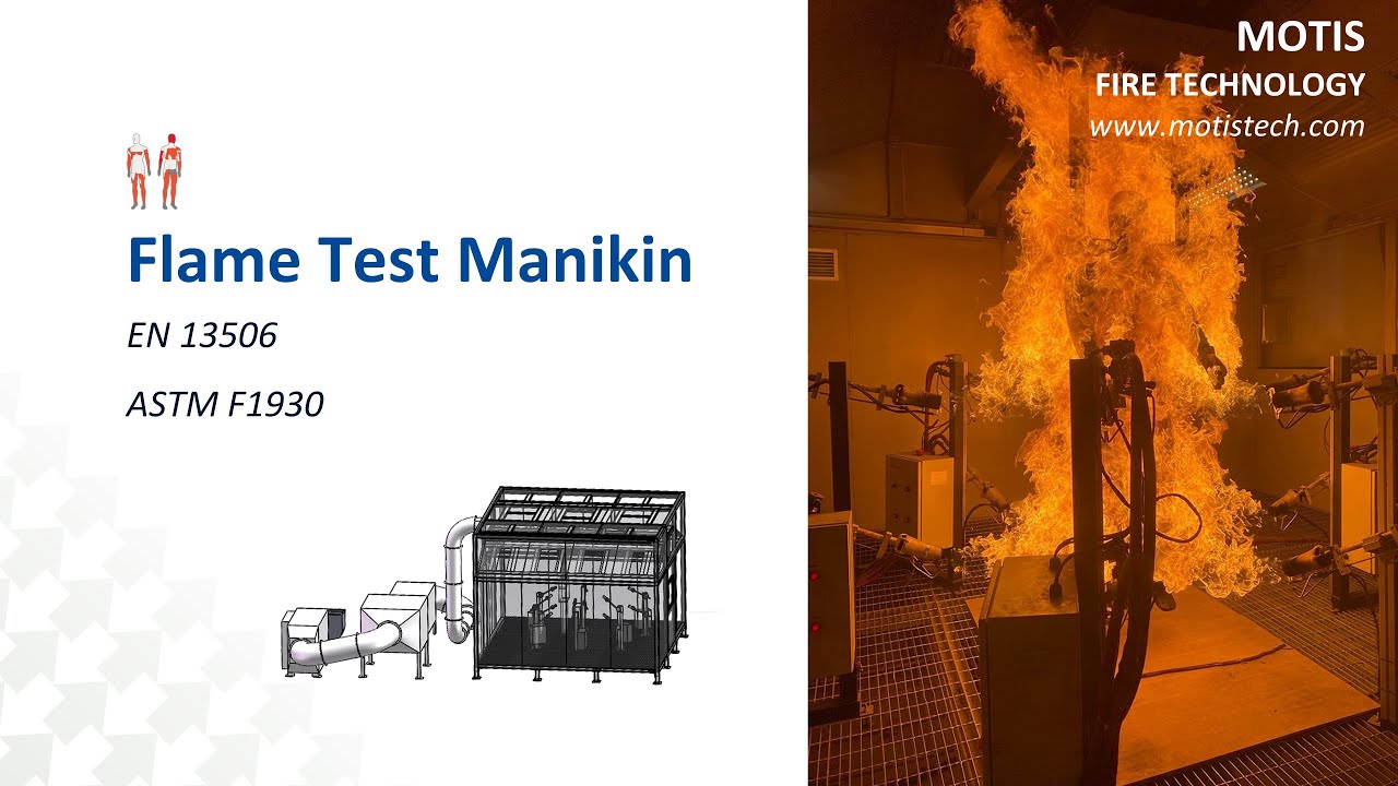 Flame Test Manikin | ISO 13506, ASTM F1930 Test - YouTube