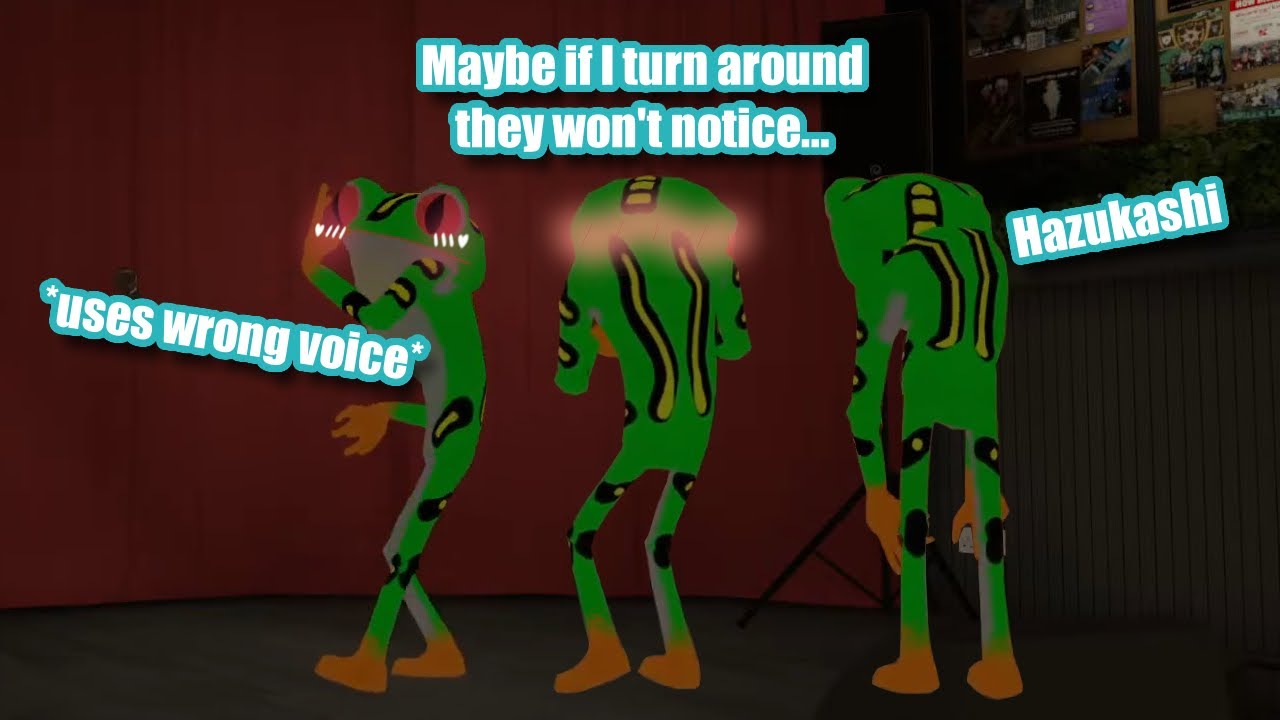 Frogbert's voice slips, Pomu cracks up, and can't stop laughing ...