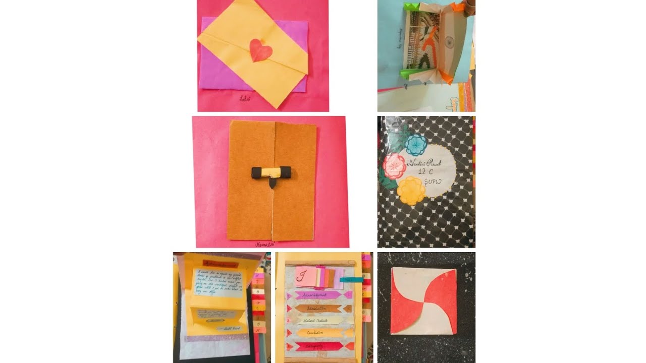Scrapbook ideas ️।। Art integrated project ️।। SUPW project decoration ...