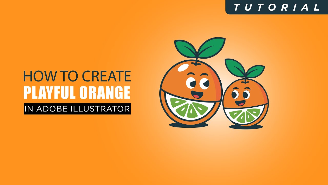 Create PLAYFUL Orange Characters Easily in Illustrator - YouTube