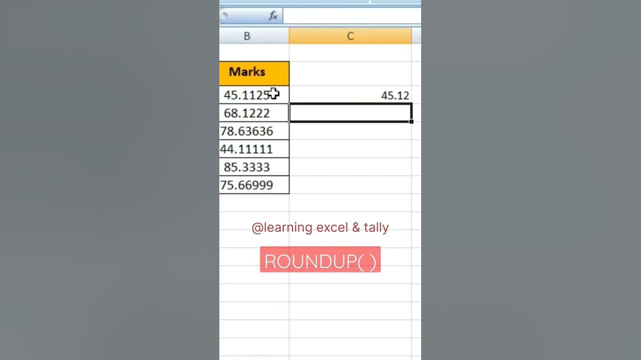 Roundup Excelexceltipseasyexcel Excelformula Basicexcel
