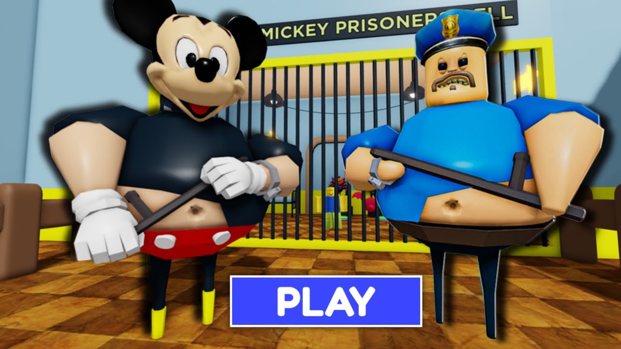 MICKEY MOUSE BARRY'S PRISON RUN OBBY! ROBLOX - YouTube