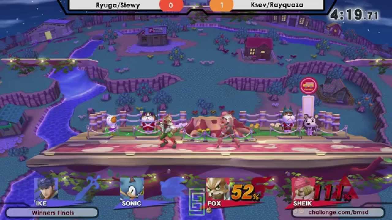 Button Mash Smash DWF: Ksev/Rayquaza (Fox/Sheik) vs Stewy/Ryuga (Sonic ...