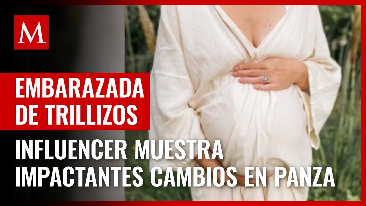 Influencer embarazada de trillizos muestra en fotos impactantes cambios ...