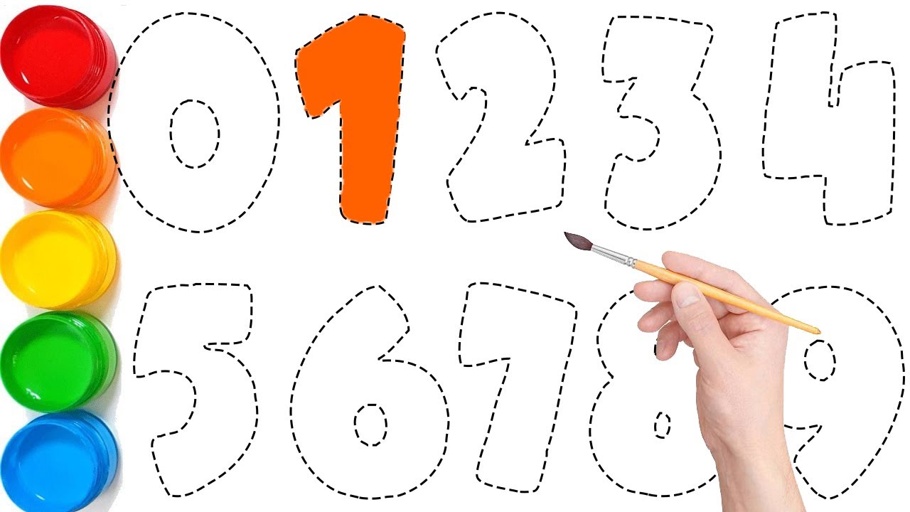 Coloring Page 123 // Let's Learn How to Draw, Paint & Color With Count ...