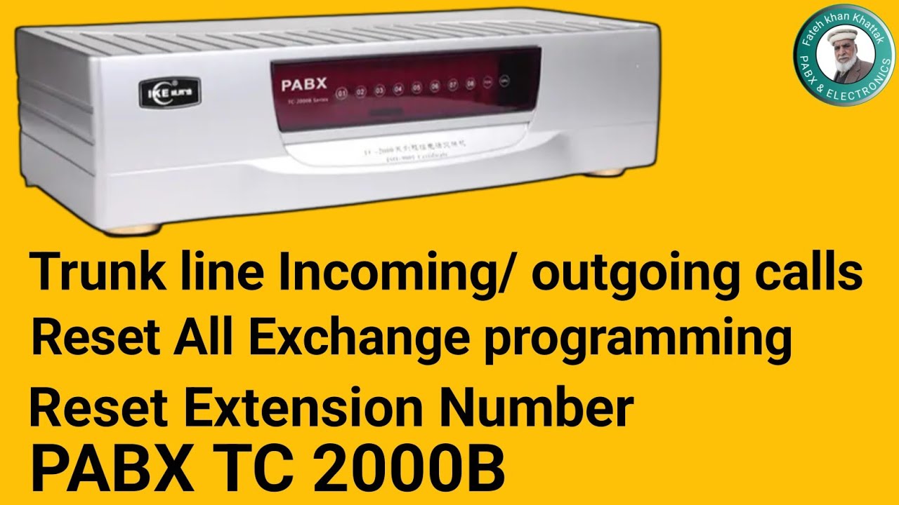 Trunk Incoming Outgoing calls Programming PABX TC-2000B - YouTube