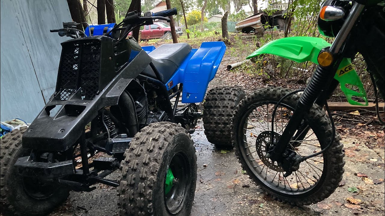 Trail riding on the Yamaha Blaster and Magician+ mock up of Banshee ...