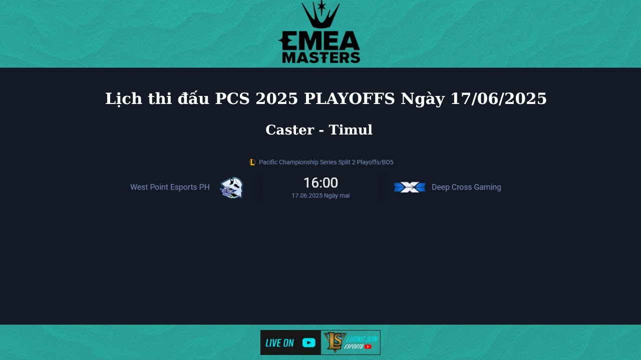 TRỰC TIẾP BÌNH LUẬN TIẾNG VIỆT PCS PLAYOFFS 2025 | WPH VS DCG | 17/06/2025 - Timul - YouTube