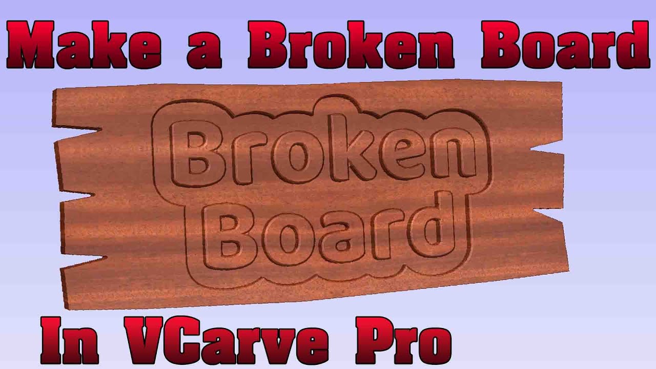 How to Make Broken Board with a CNC Router using VCarve Pro - YouTube