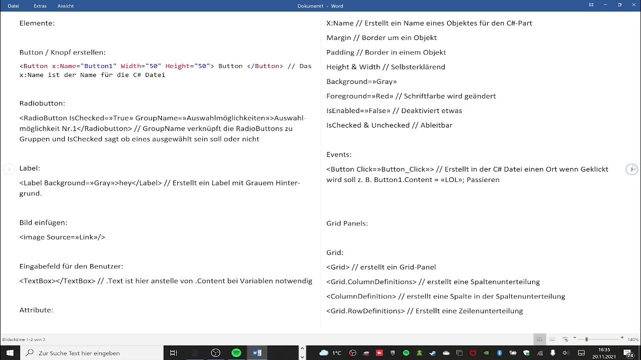 C#-WPF & XAML - My (little) Cheat sheet! - YouTube