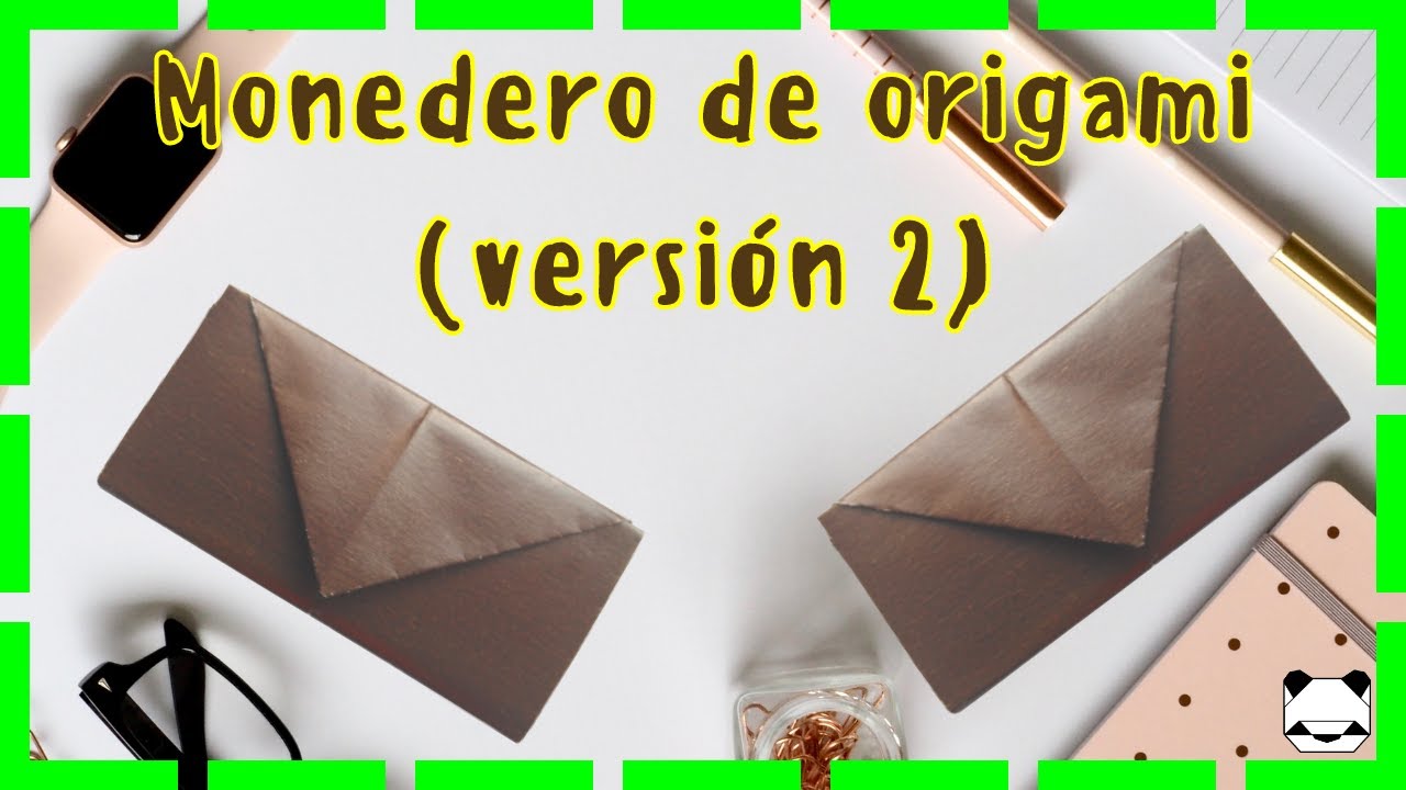 Monedero de origami (versión 2) - YouTube