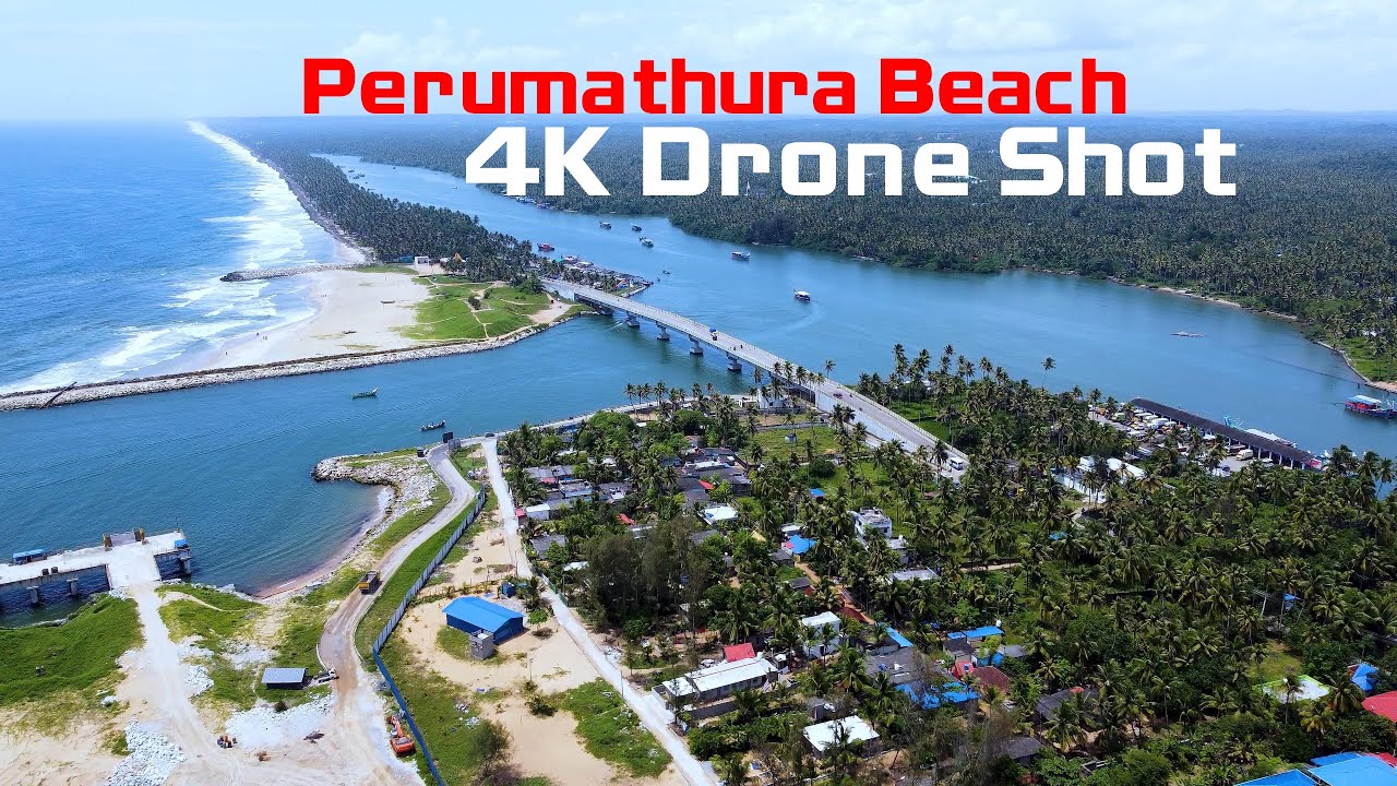 perumathura Beach 4k video Drone shot - YouTube