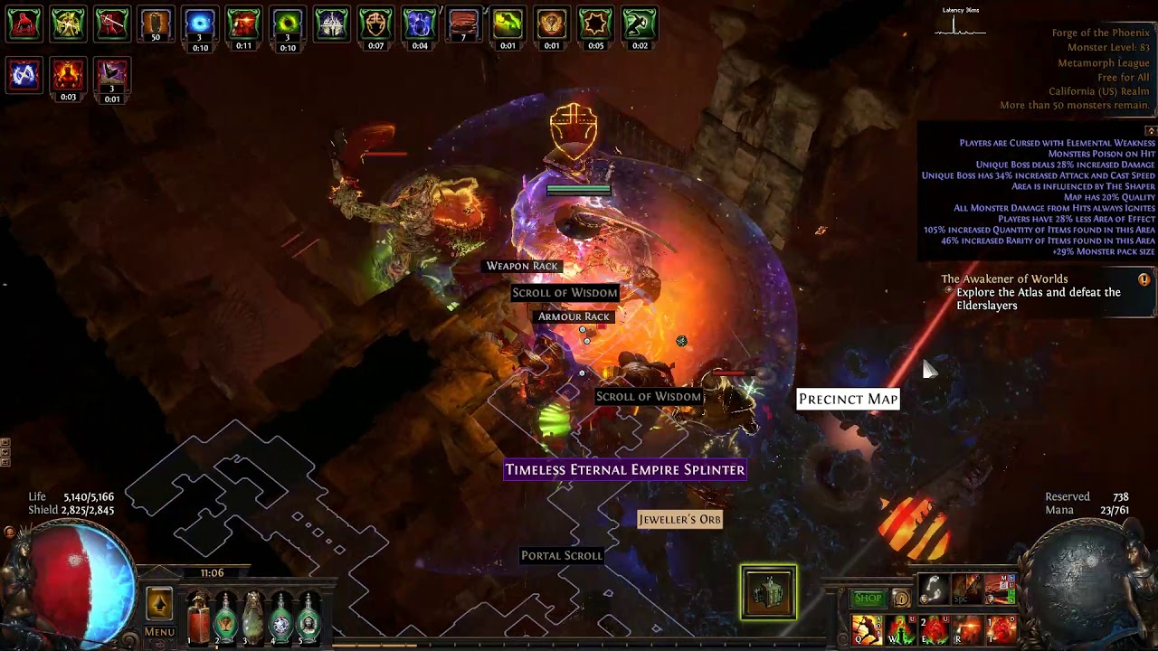 [POE 3.9] Crit Impale Cyclone Slayer -Forge of the Phoenix - YouTube