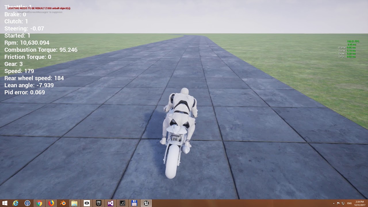 Motorcycle Simulation UE4 - YouTube