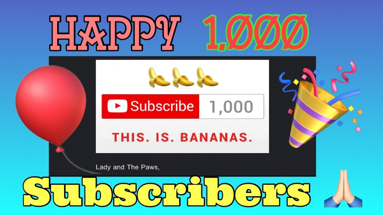 Happy 1,000 Subscribers #1000subscribers #thankyouguys # ...