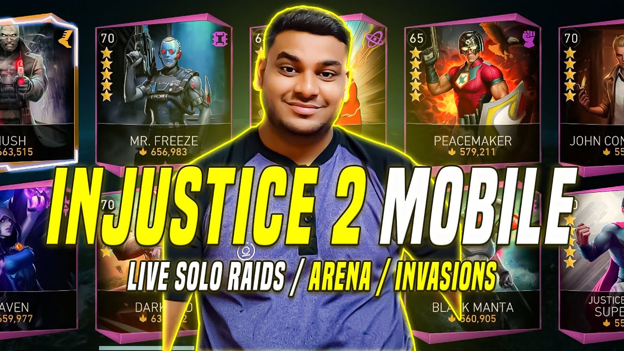 LIVE: Injustice 2 Mobile Solo Raid Grind🔥 | ON ICE 🔥 & Arena Gameplay ...