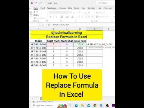 How To Use Replace Formula in Excel | Replace Function in Excel | #replace #microsoftexcel #tips ...