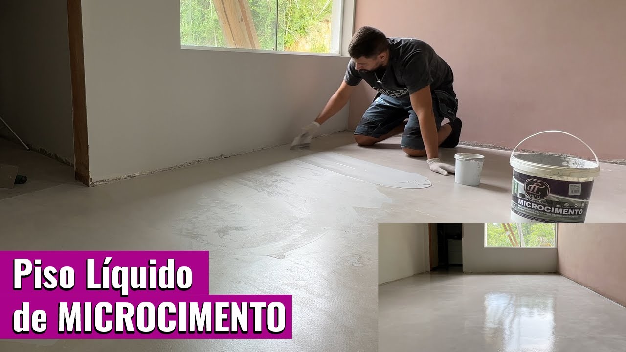 Aula de piso líquido de microcimento Faça você mesmo - YouTube