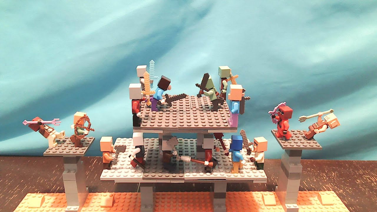 LEGO Minecraft Knockout competition (stop motion animation) - YouTube