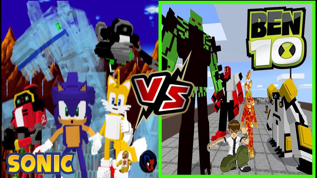 Ben 10 VS Sonic the Hedgehog Adventure Addon (Minecraft PE) - YouTube