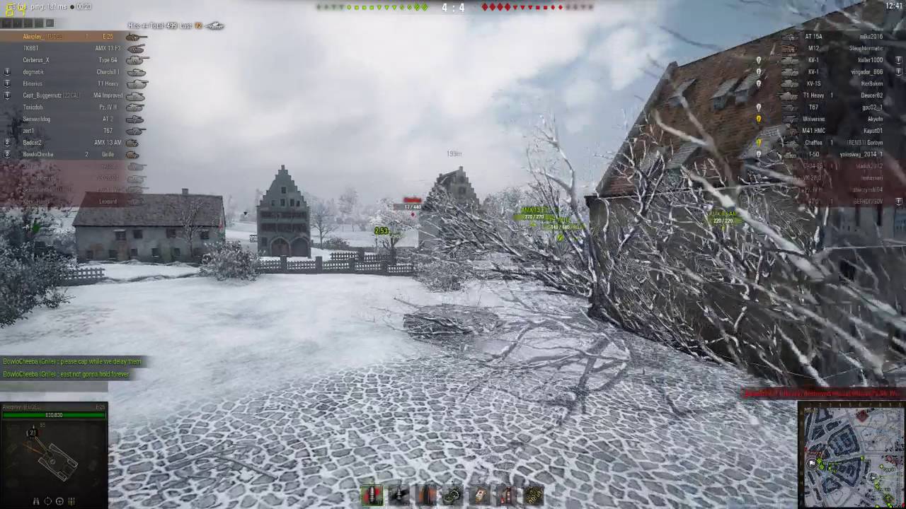 World Of Tanks . E-25 . Mapa Winterberg. Destruidos 6 . Daños 2198 ...