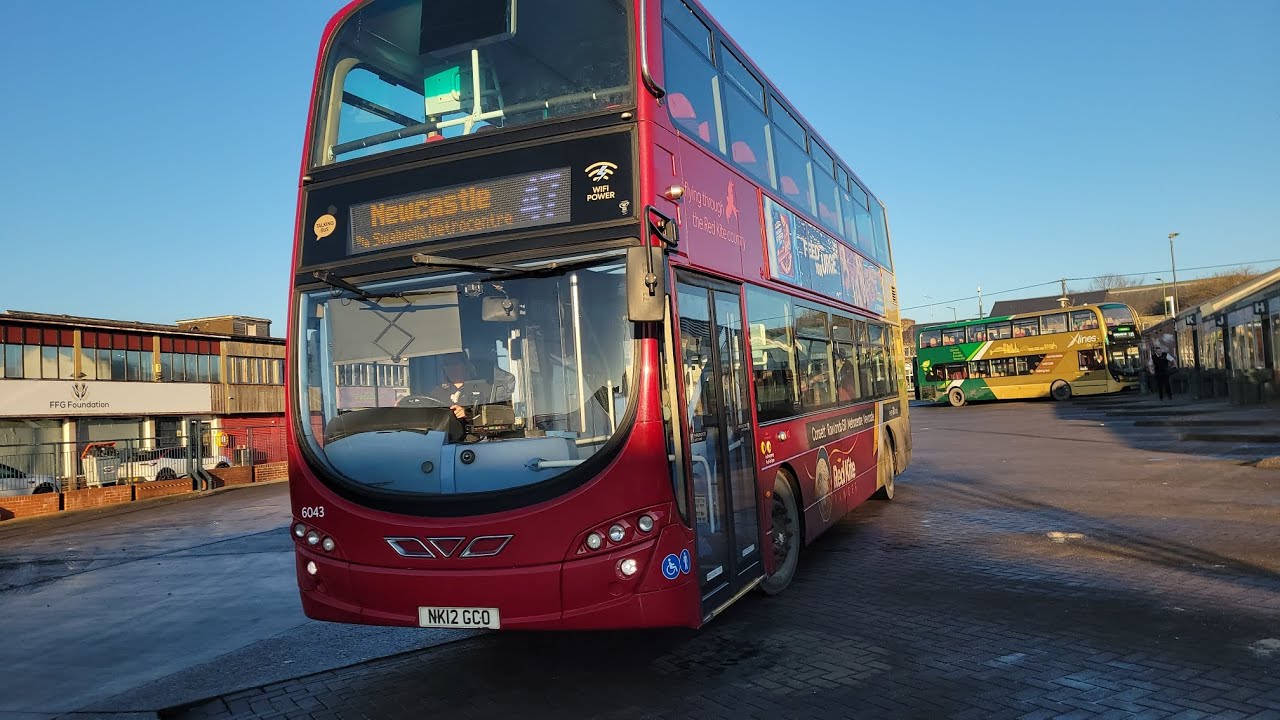 Red Kite Ranger 47 to Newcastle - Go North East 6043 - NK12 GCO - YouTube