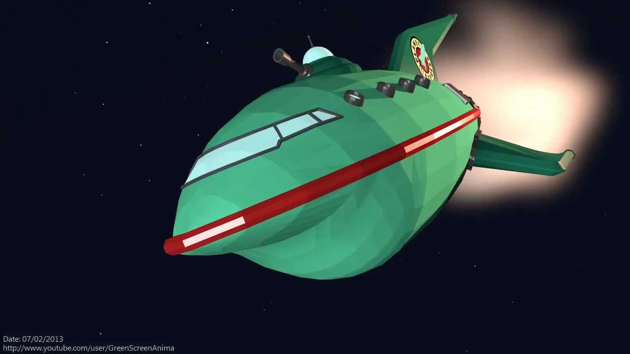 Planet Express ship 3D model animation s01r04 - YouTube