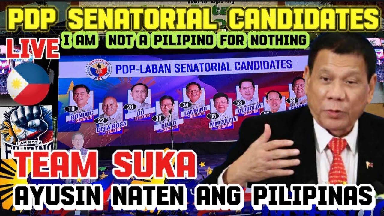 ETO NA HINIHINTAY NG LAHAT TEAM DUTERTE PDP SENATORIAL CANDIDATES ...