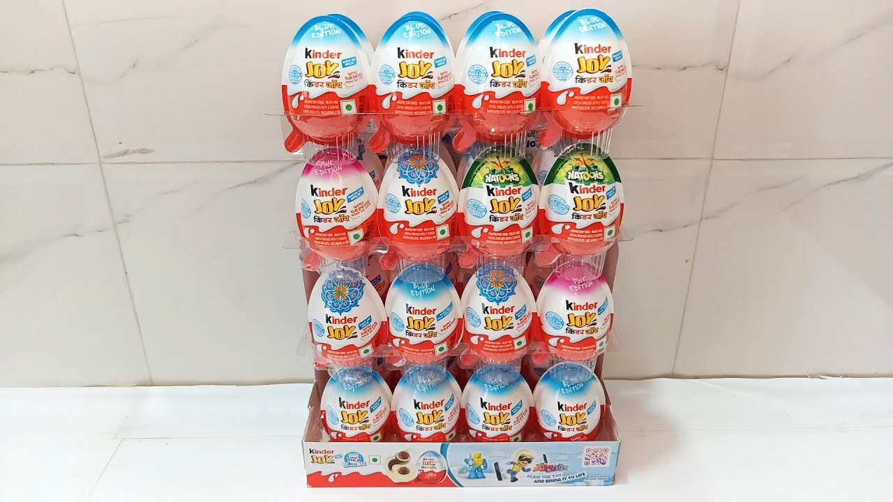 Kinder Joy Unboxing - Lots of Yummy Kinder Joy Surprise Egg Toys - YouTube