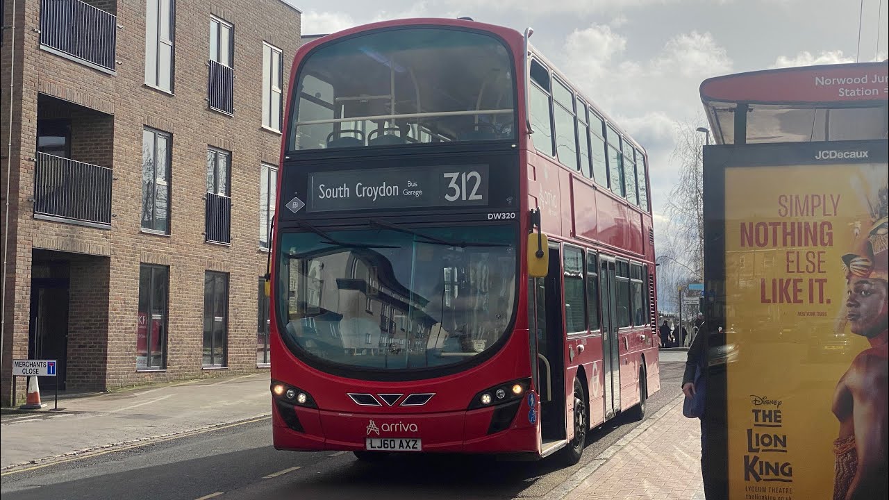 Bus Journey | Arriva London Route 312 | VDL DB300 Wright Gemini 2 ...