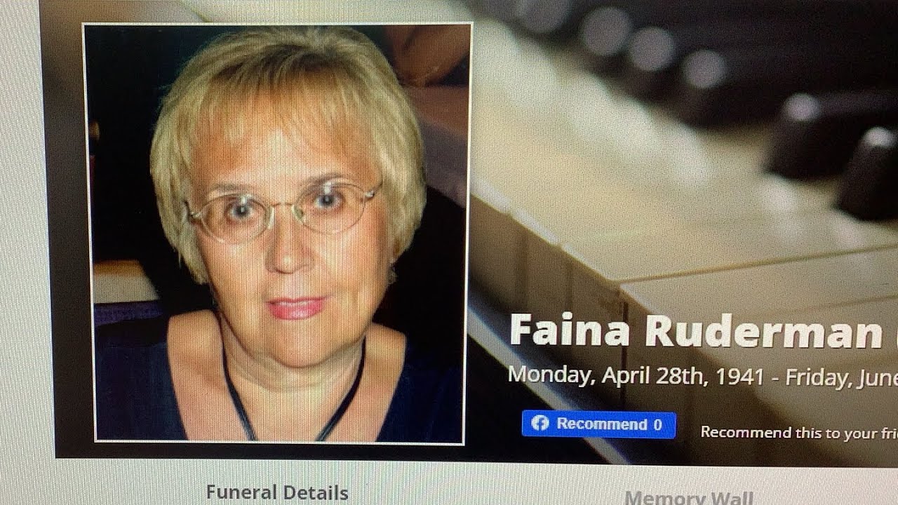 Raina Ruderman funeral - YouTube