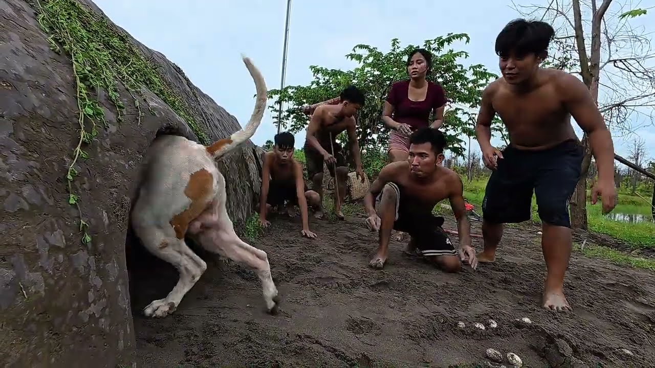 Horrifying! 4 Brave Hunters and Pitbull rescue ethnic girl attacked by ...