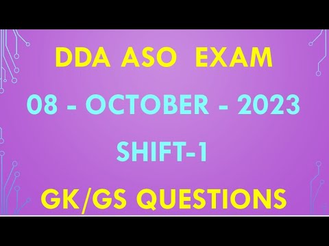 DDA ASO Exam Analysis 2023 | DDA ASO 8 October 2023 1st shift Analysis ...