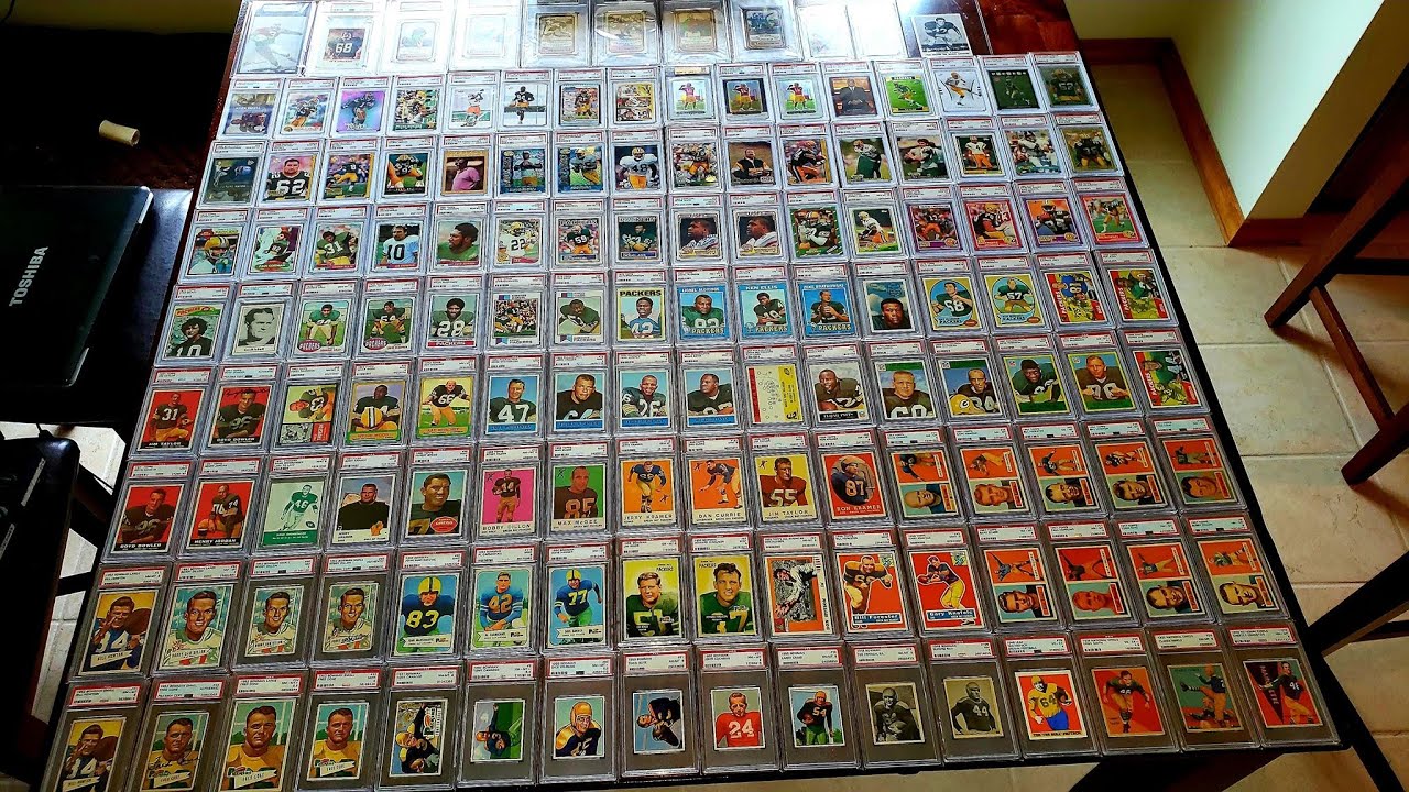 Green Bay Packers Hall of Fame PSA Slab Collection Table Top Showcase ...