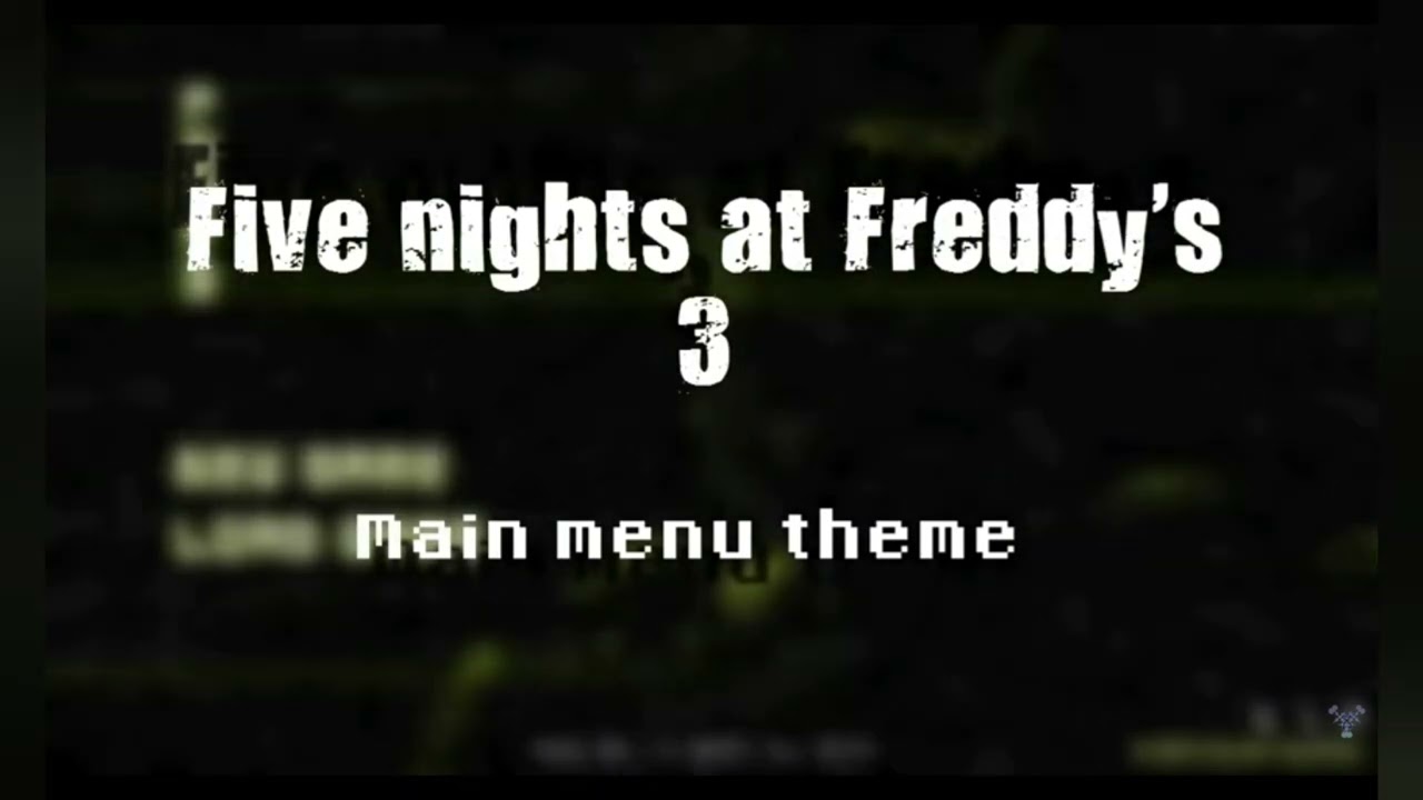 Fnaf 3 menu sound sample? - YouTube