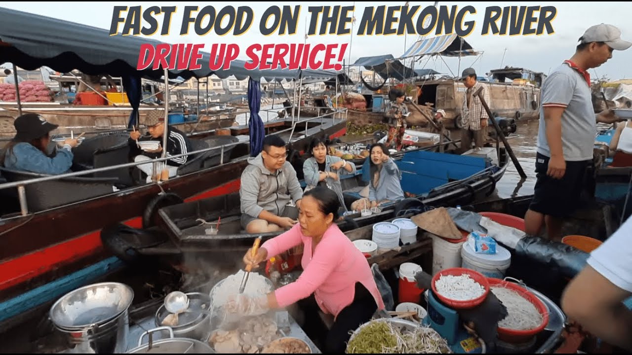 Fast Food On The Mekong- Traveling the Mekong River By Boat! - YouTube