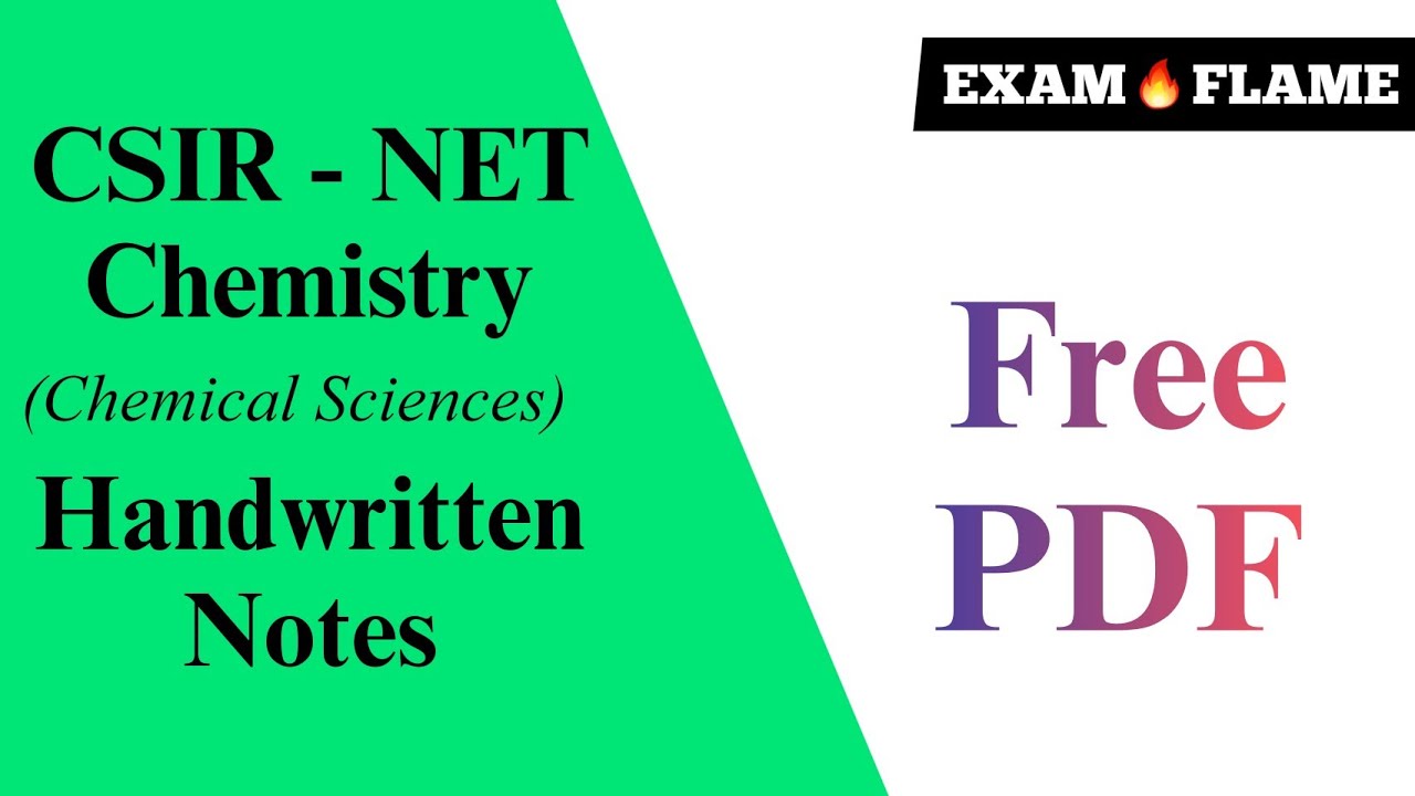 CSIR NET Chemical Science Handwritten notes pdf DOWNLOAD 2024 #csirnet ...