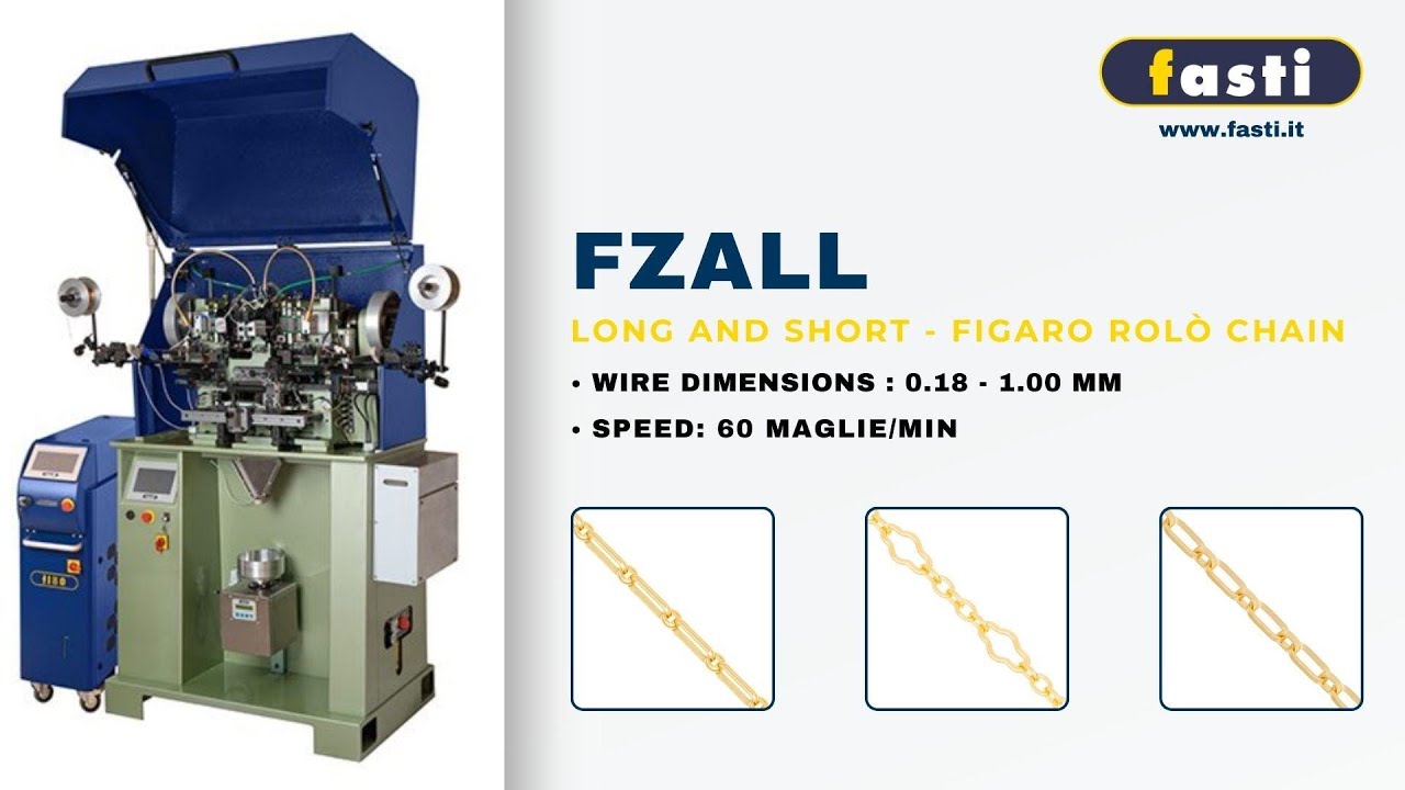 FZALL | Long and Short - Figaro Rolò Chain Making Machine - YouTube