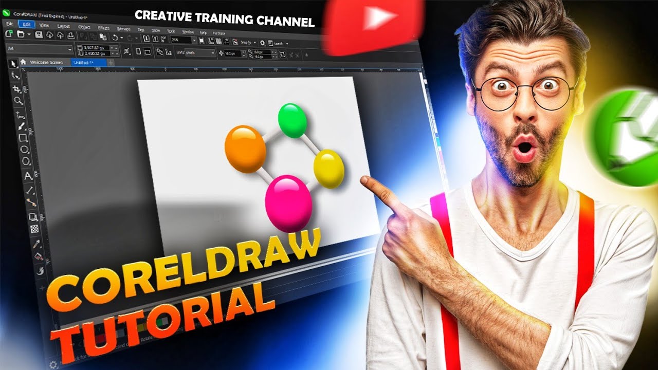 Circle Share Design In CorelDraw | Tutorial - YouTube