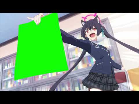 Anime Green Screen -【 Kuromi Serika 】【 Blue Archive the Animation 】 GB素材 Nro 50