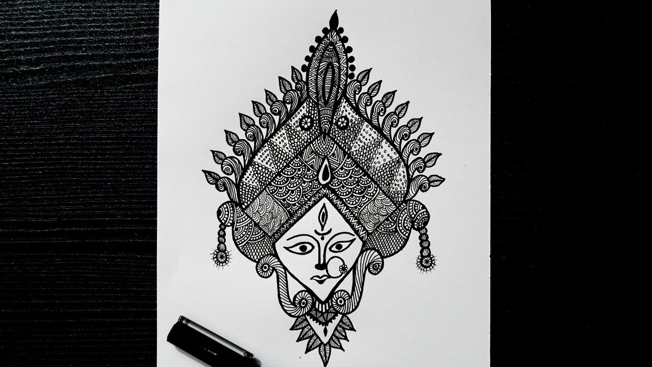 Durga Ji Drawing || Navratri Special Drawing || How To Draw Maa Durga ...