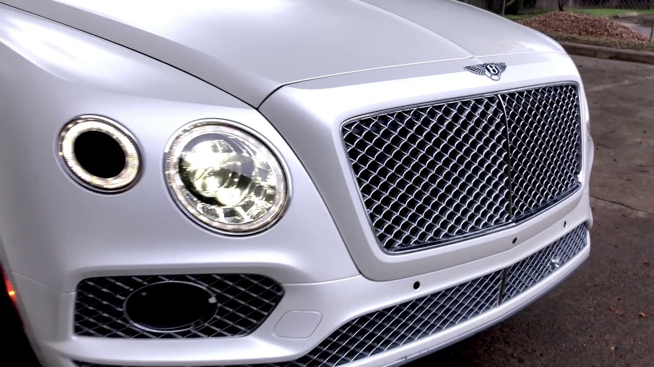 Bentley Bentayga Wrap ! Satin Pearl White Wrap ! - YouTube