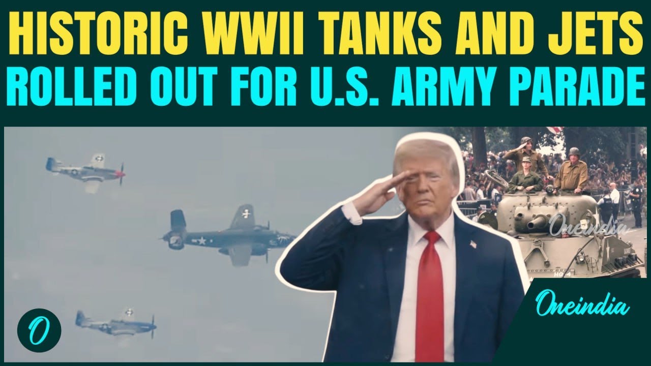 U.S Army STAGES Historic 250th Parade in D.C. With WWII Tanks, P-51 ...