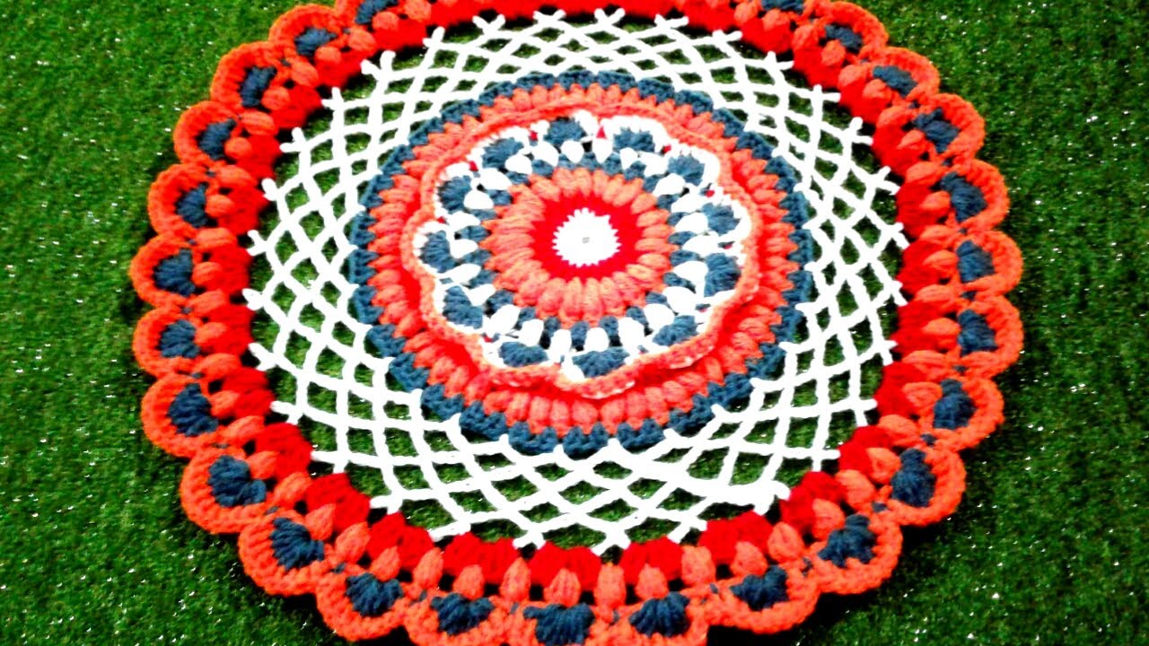 #Crochet #Woolen Thalposh #Tutorial - YouTube
