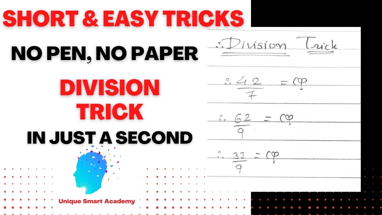 Division trick | math short cuts | math tricks & tips - YouTube