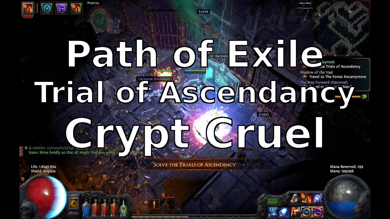Path of Exile Trial of Ascendancy Crypt Cruel - YouTube