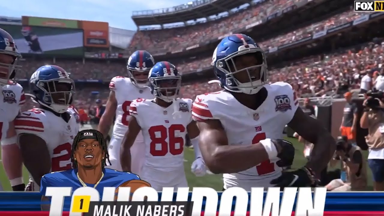 Malik Nabers Gets First Career Touchdown vs Browns | NFL 2024 - YouTube